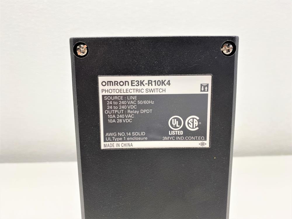 Omron Photoelectric Switch E3k R10k4 50 60 Hz 24 240 Vac